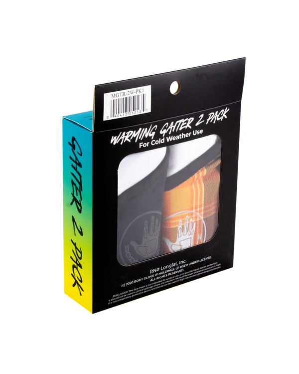 2-Pack Men's Warming Gaiter Face Masks - Black/Orange/Brown - Body Glove
