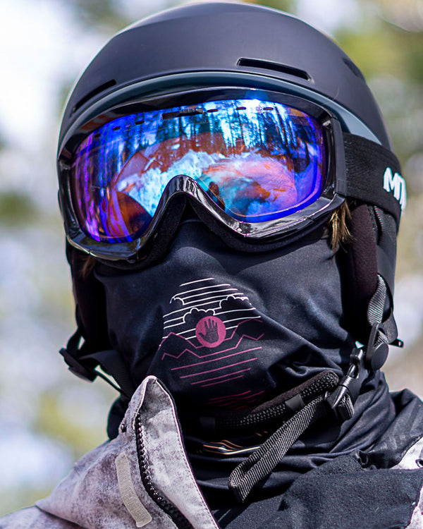 2-Pack Women's Warming Gaiter Face Masks - Black/BGMulti - Body Glove
